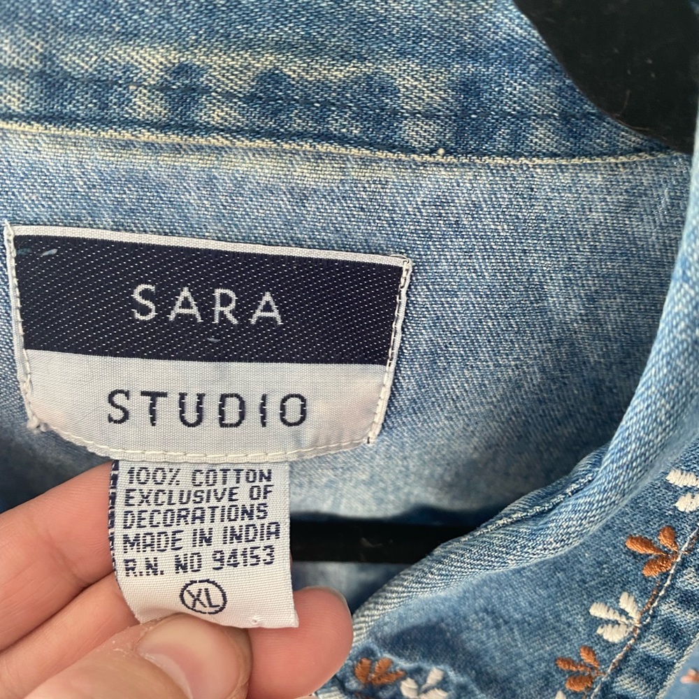Vintage Sara Studio Noah’s Ark Denim Button Up - Gem